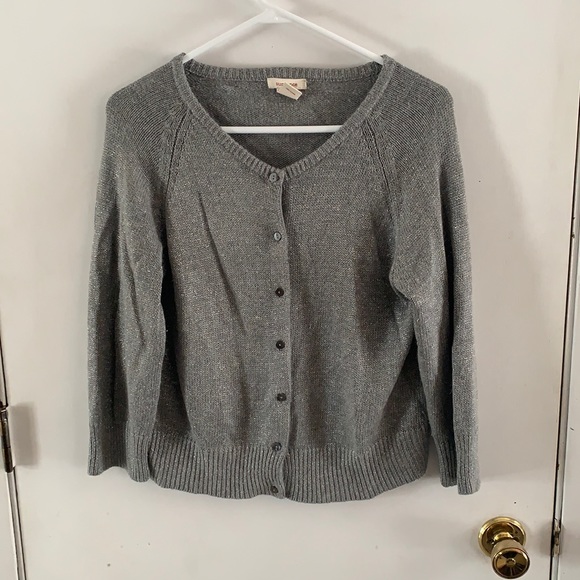 Sundance | Sweaters | Sundance Grey Silk Blend Cardigan With Silver ...